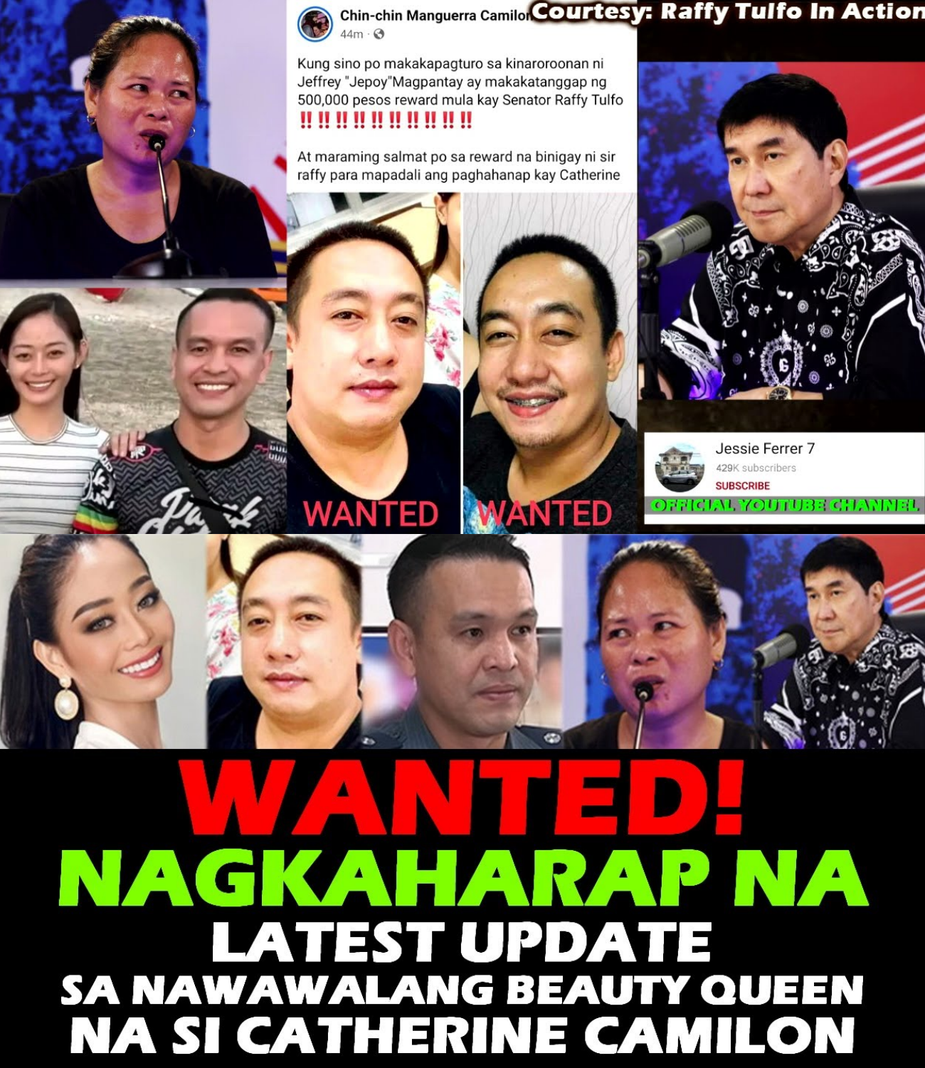 P500,000 REWARD KAY JEPOY MAGPANTAY: Family Camilon at Major De Castro ...