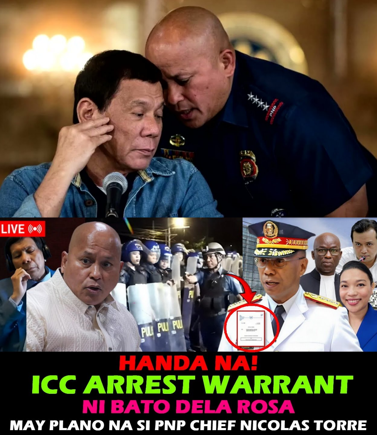 TORRE III, PINAHANDA ANG PNP SA ARREST WARRANT NG ICC LABAN KAY BATO ...